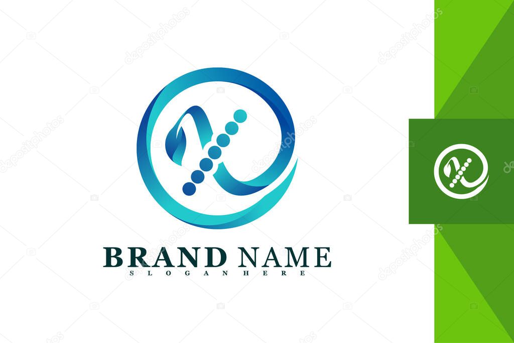 Letra X con dise o de vectores de logotipo de hoja verde. perfecto para logotipo corporativo ...