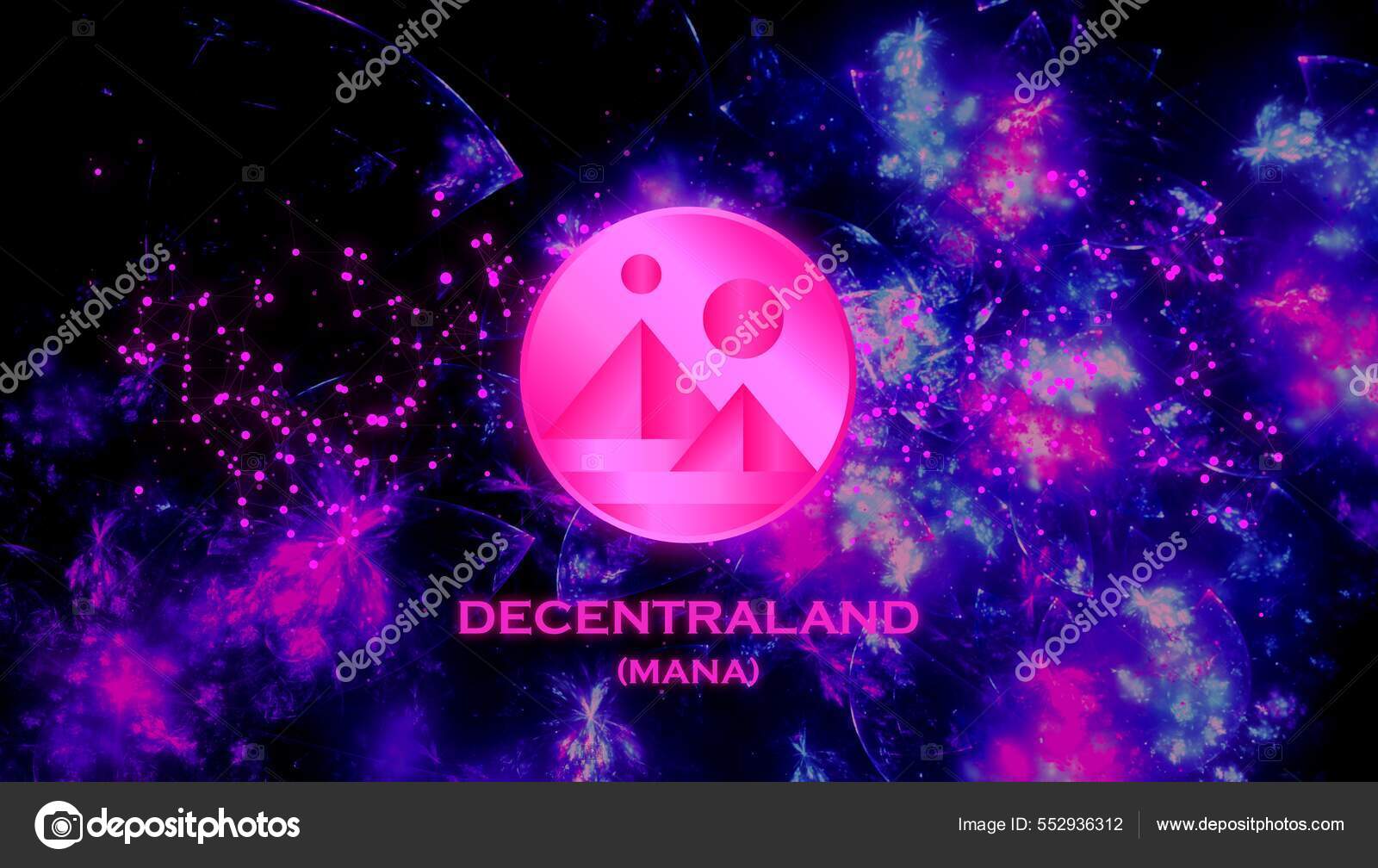 Mana Crypto Currency Mana Coin Background Mana Abstract Background ...