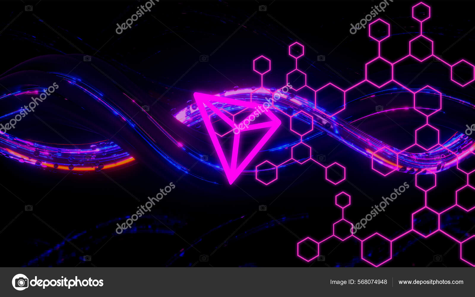 Tron Trx Crypto Currency Tron Abstract Background Stock Photo by ...