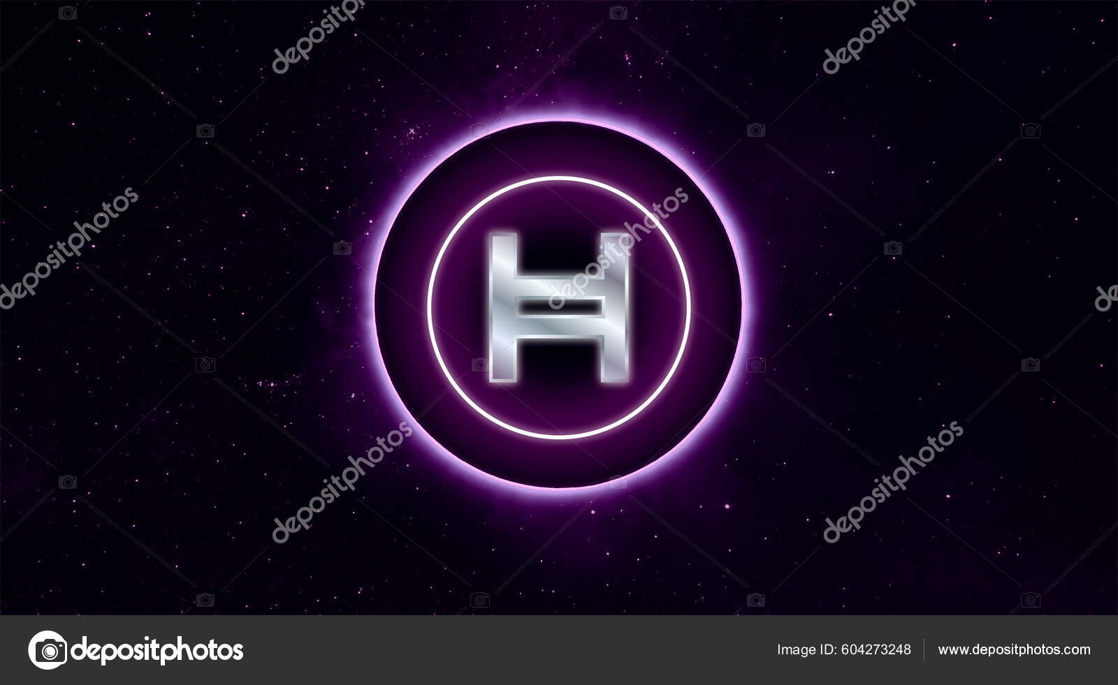 Hedera Hashgraph Hbar Cryptocurrency Symbol Abstract Background — Stock ...