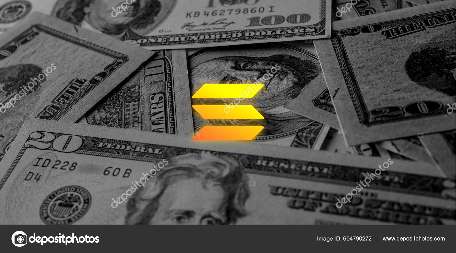 Solana Crypto Currency Solana Abstract Background — Stock Photo ...