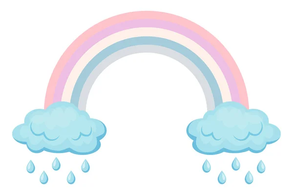 Rainbow With Clouds Clip Art