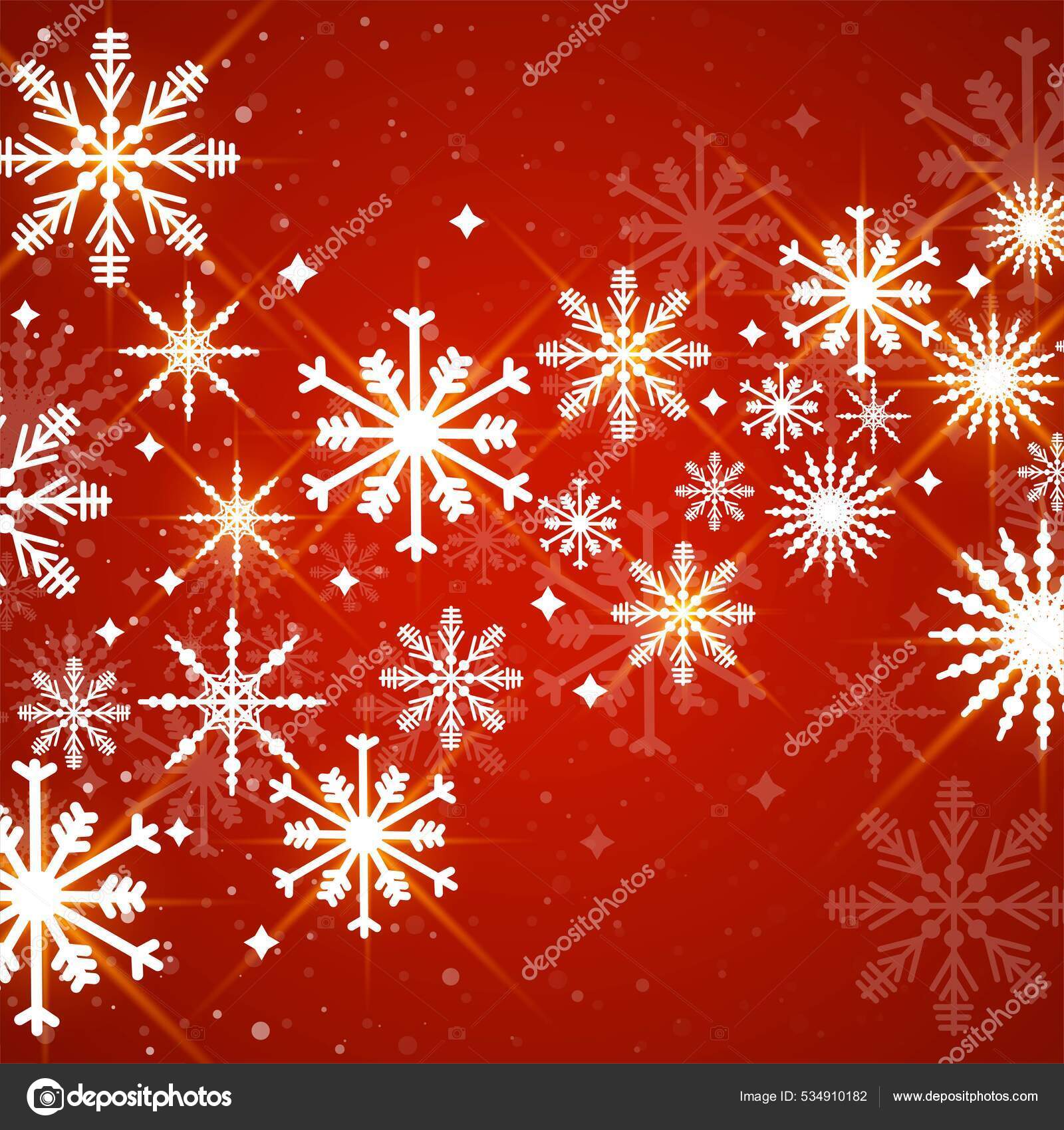 Red Background Snowflakes Design Stock Vector by ©Harryarts 534910182