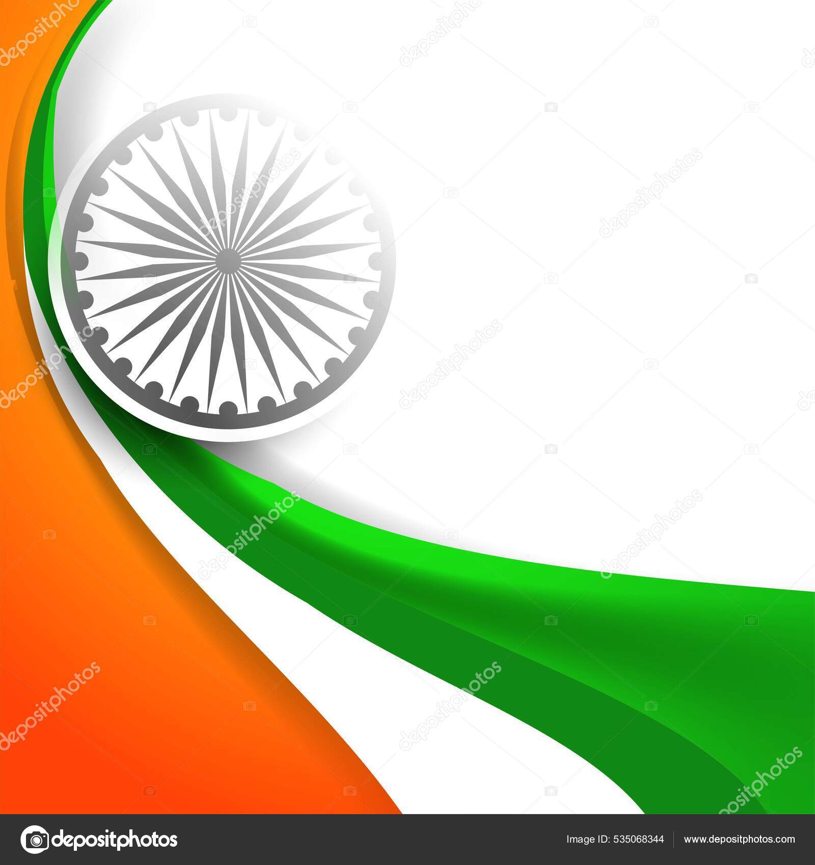 Crative Indian Flag Stylish Wave Background Vector Stock Vector by ...