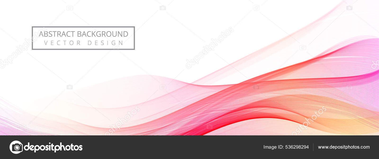 Modern Flowing Colorful Wave Banner White Background Stock Vector by ...