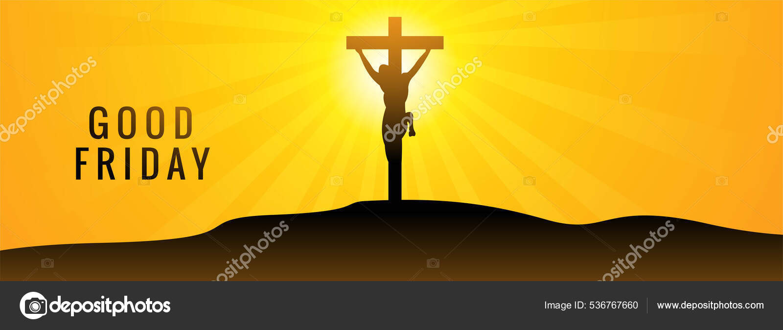 Jesus Christ Cross Banner Background Stock Vector by ©Harryarts 536767660