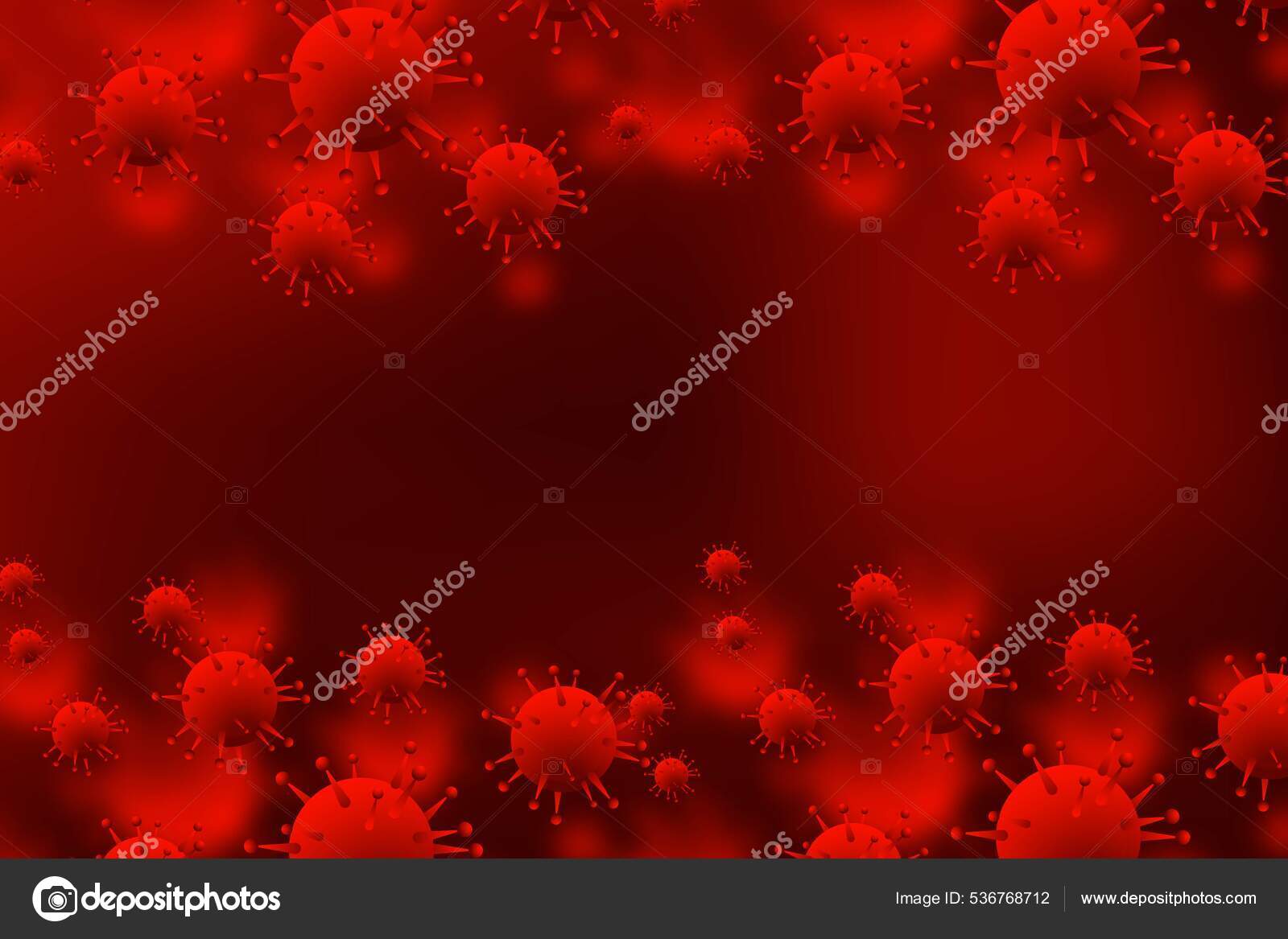 Coronavirus Microbe Cells Infected Blood Background Stock Vector by ...