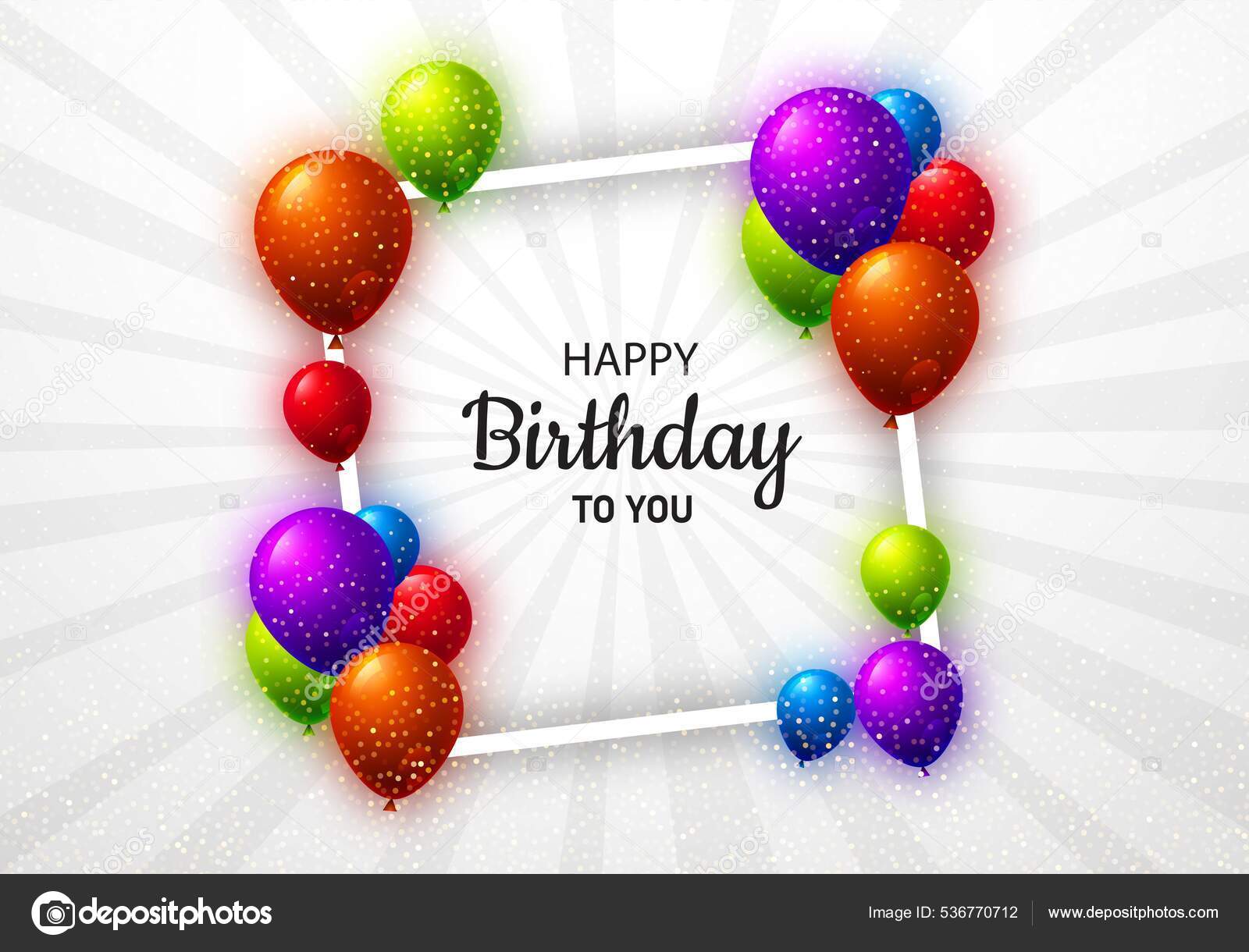 Birthday Card Balloons Celebration Background Stock Vector Image by ...