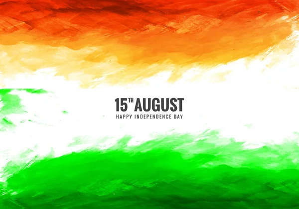 Indian Tricolor Independence Day 15Th August Background Stock Vector by ...