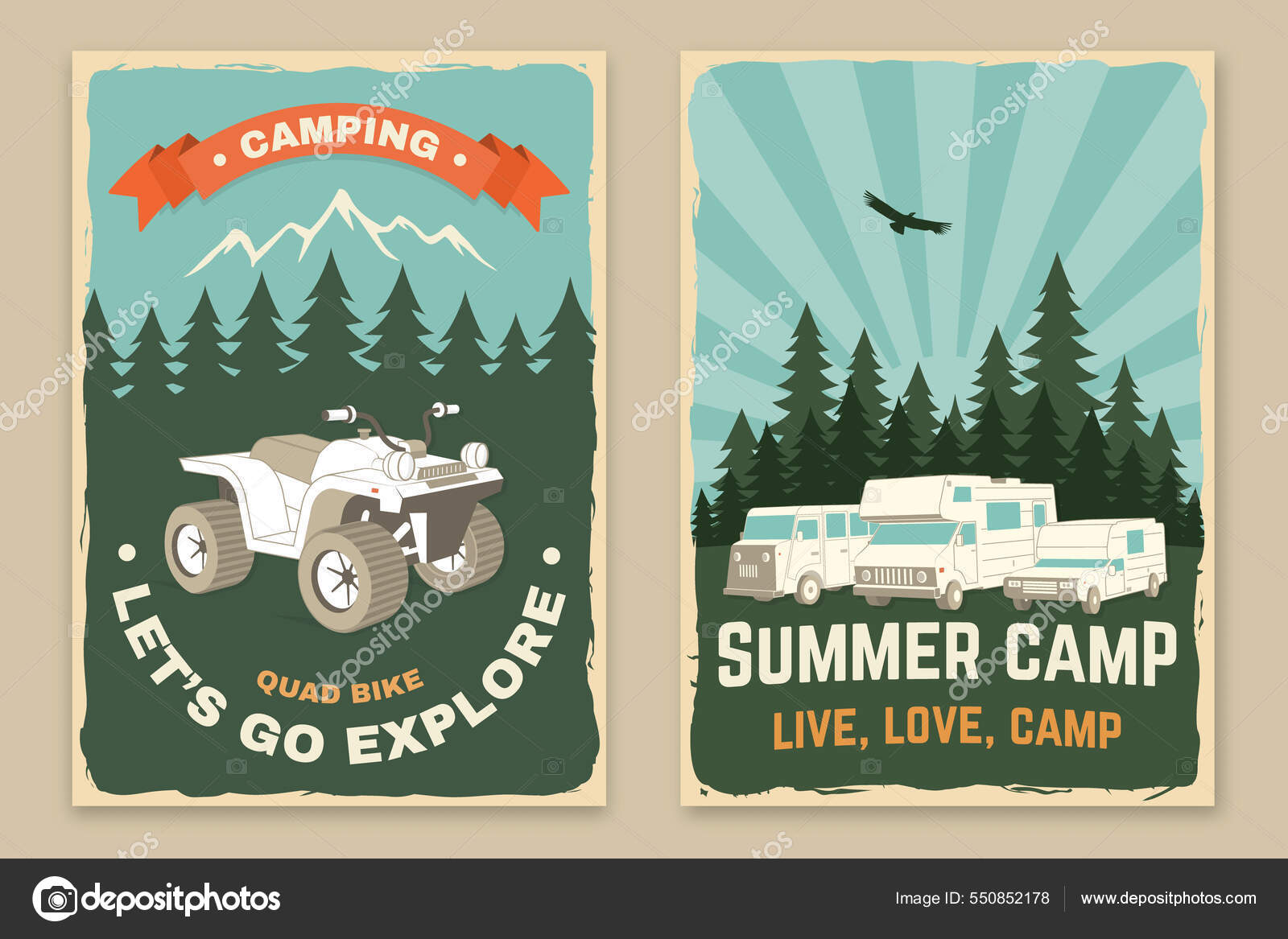 Vintage Camping Poster
