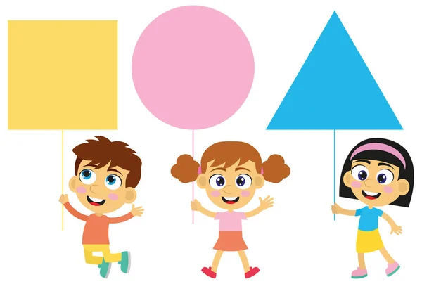 Clipart Of Cartoon Children Shapes