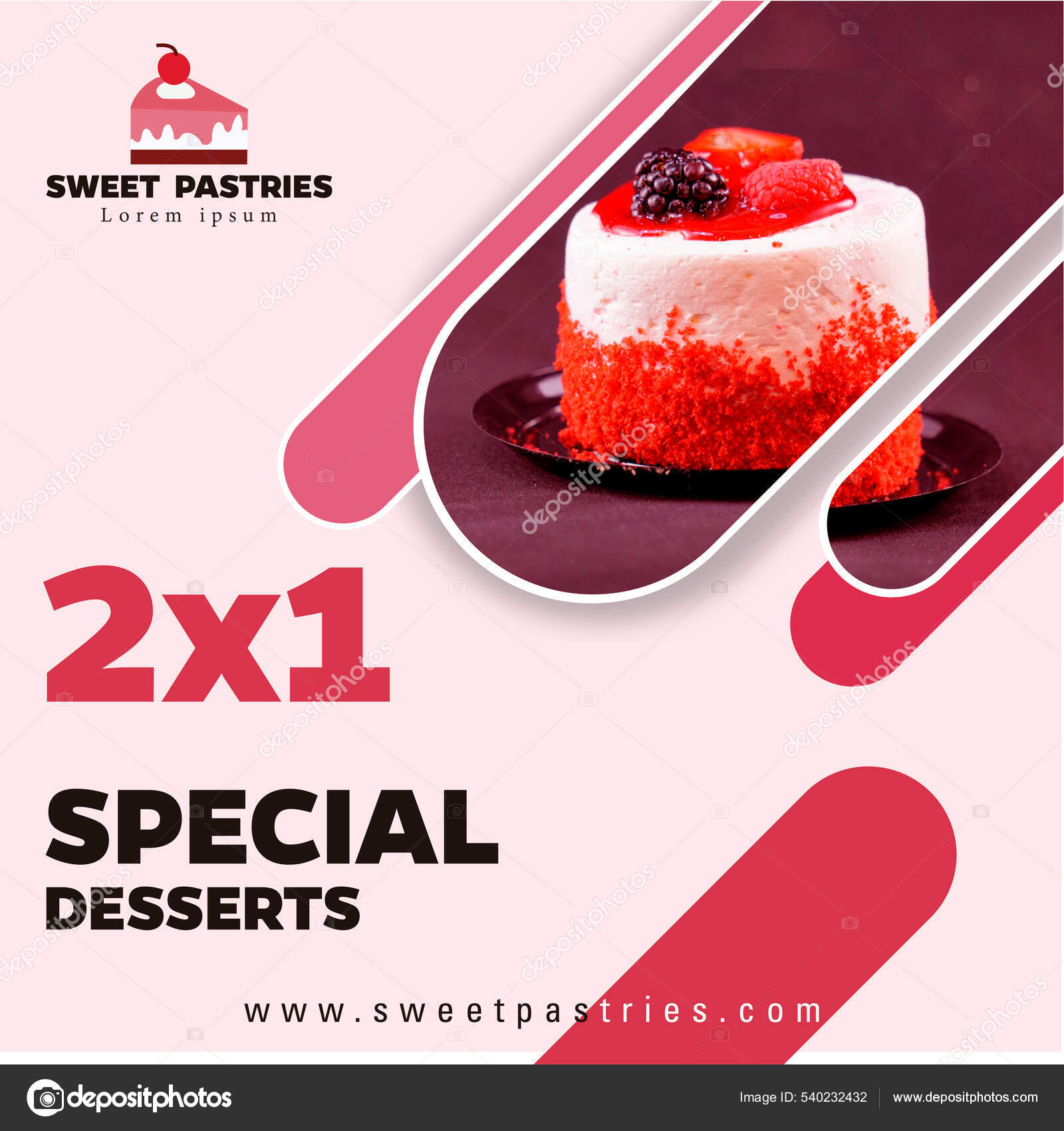 Pastry Concept Template Social Media Post Stock Vector by ©Duban ...