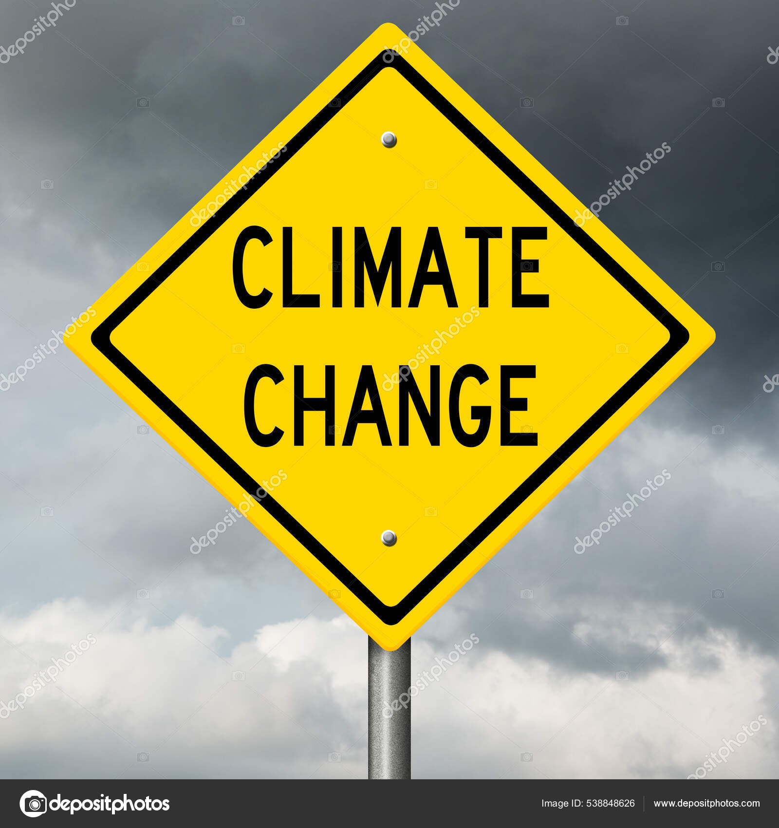 Rendered Yellow Highway Warning Sign — Stock Photo © RexWholster #538848626