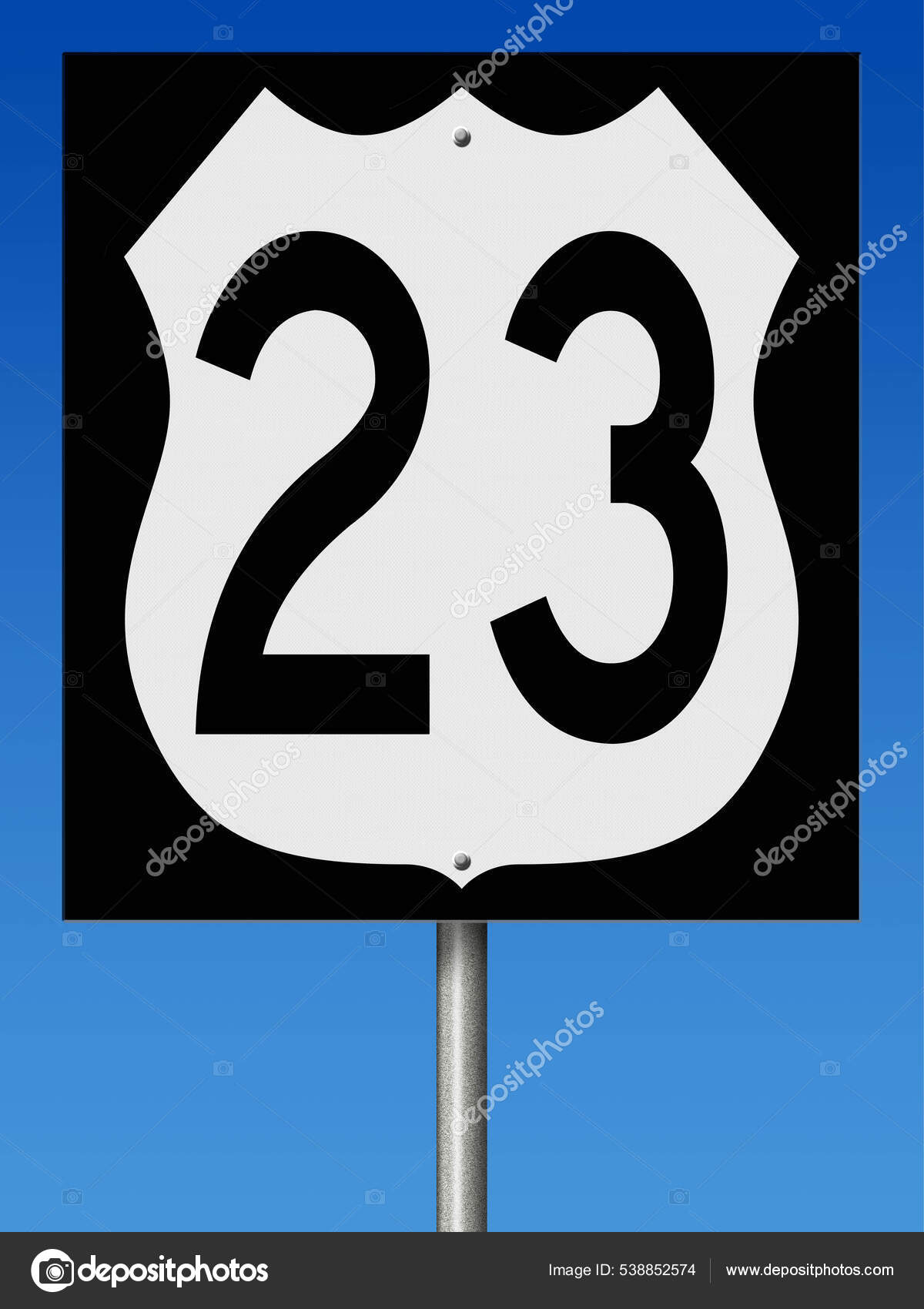 Rendered Highway Sign Route — Stock Photo © RexWholster #538852574