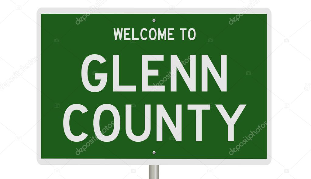 Una representación de un letrero verde de carretera 3D 2022