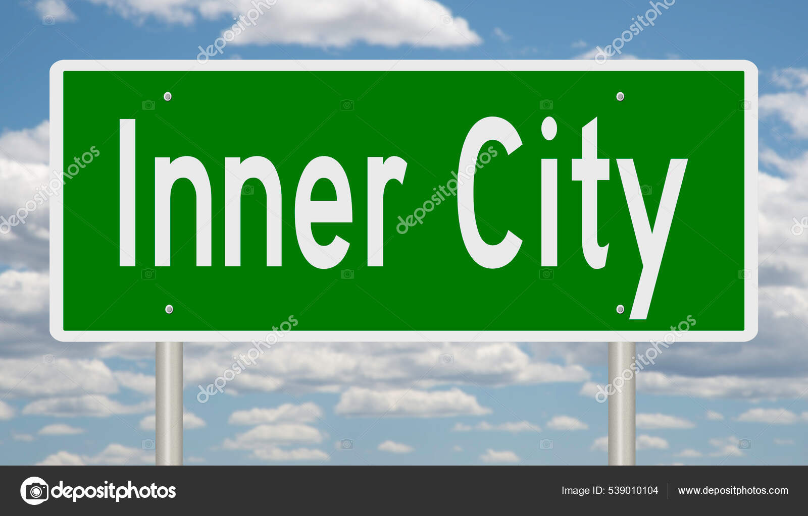 Green Interstate Sign