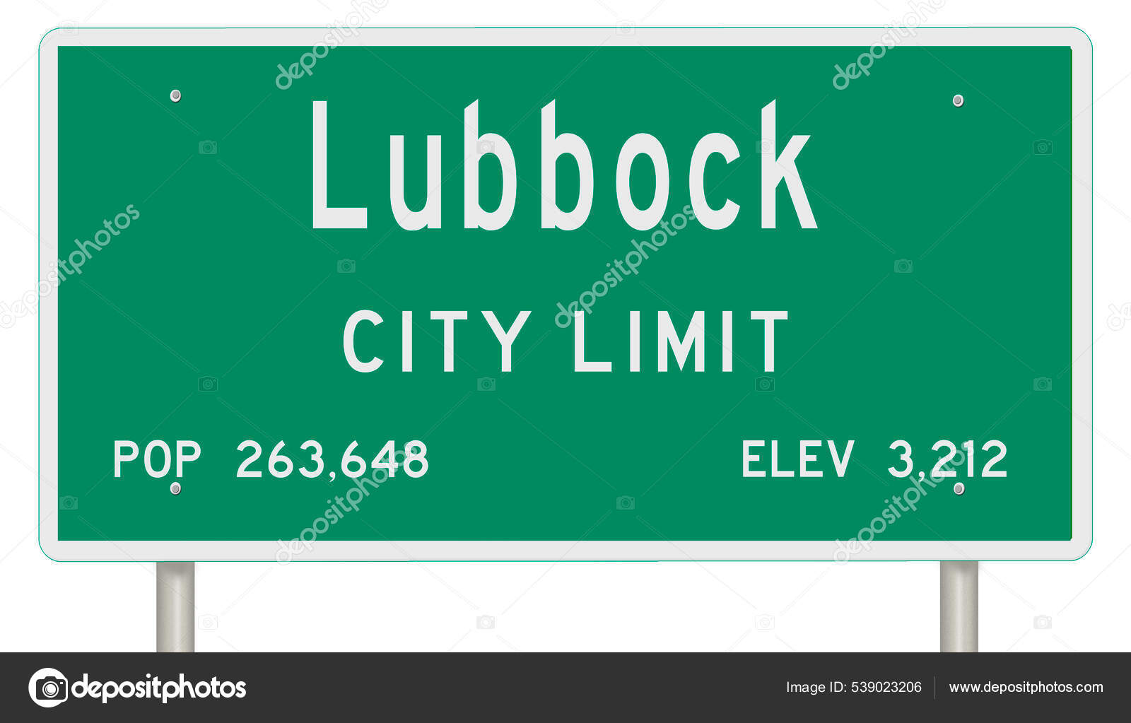 Green Interstate Sign