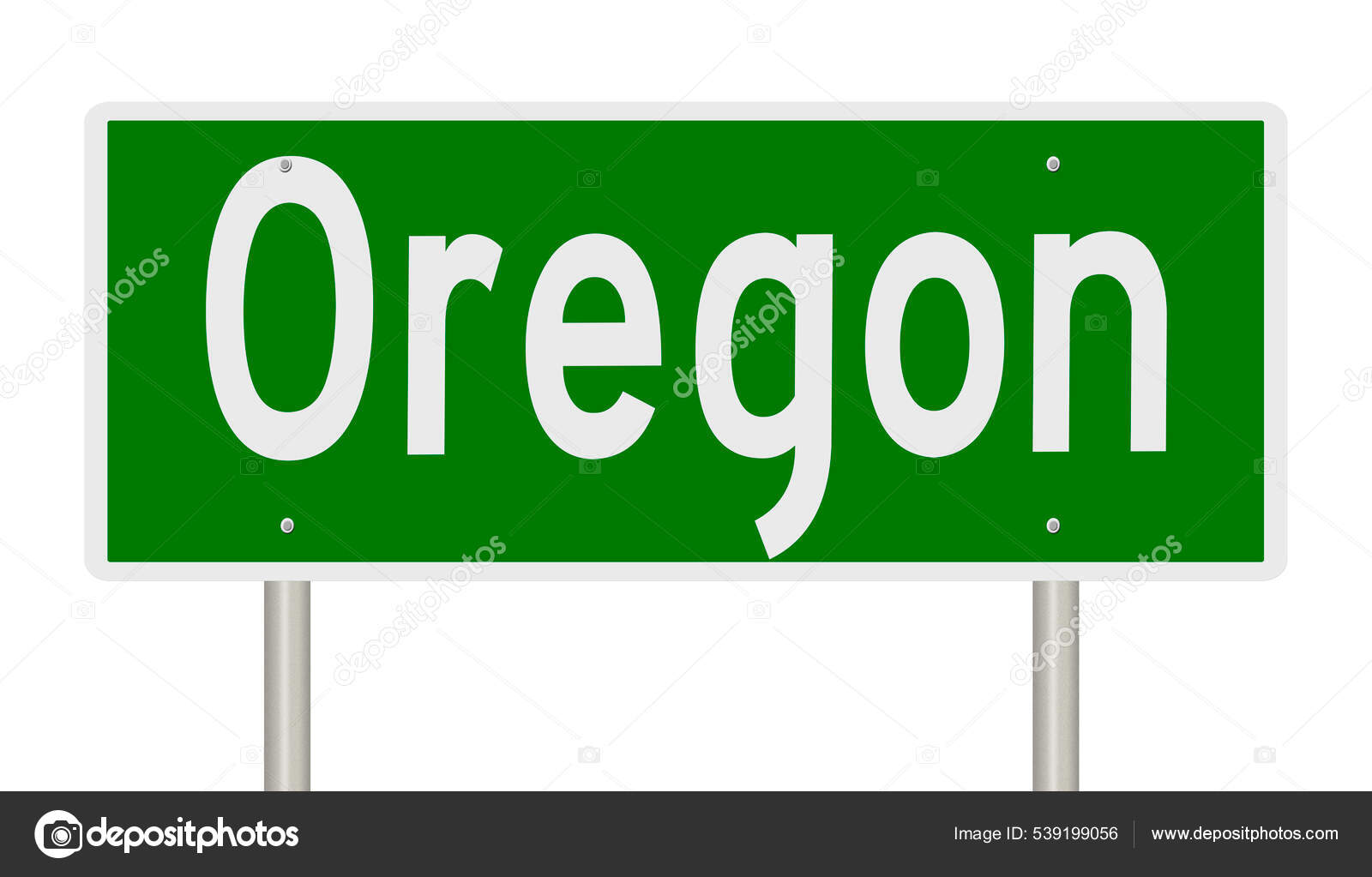 Rendered Green Highway Sign — Stock Photo © RexWholster #539199056