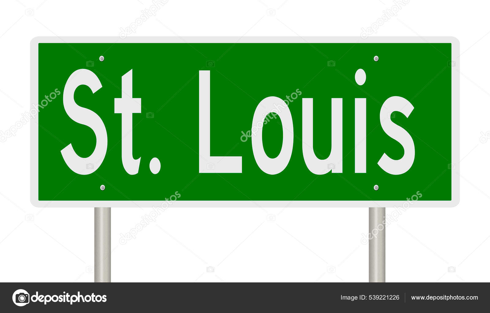 Rendered Green Highway Sign — Stock Photo © RexWholster #539221226