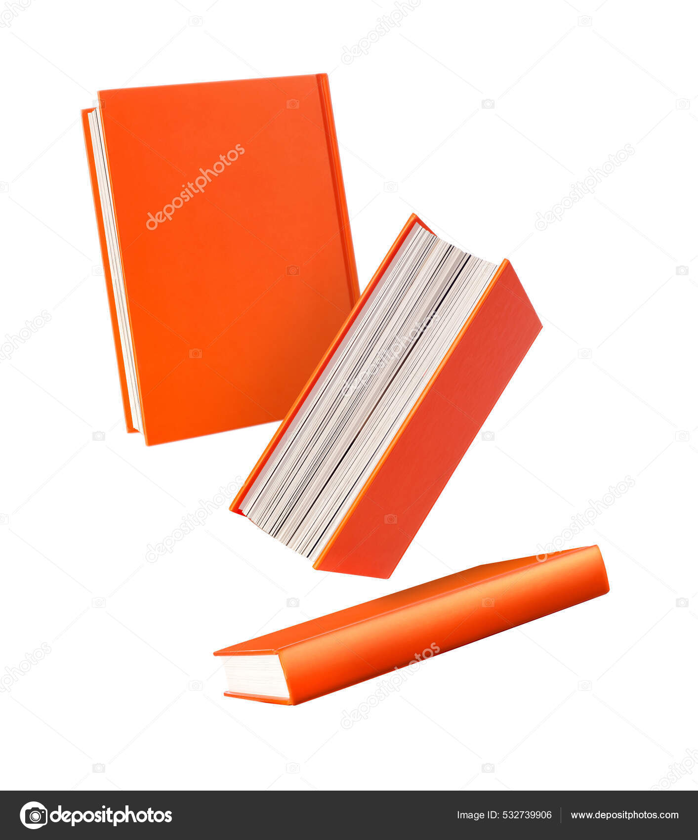 Blank Book Hardcover Different Positions — Stock Photo © Goir #532739906