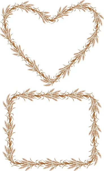 Wheat borders Vector Art Stock Images | Depositphotos
