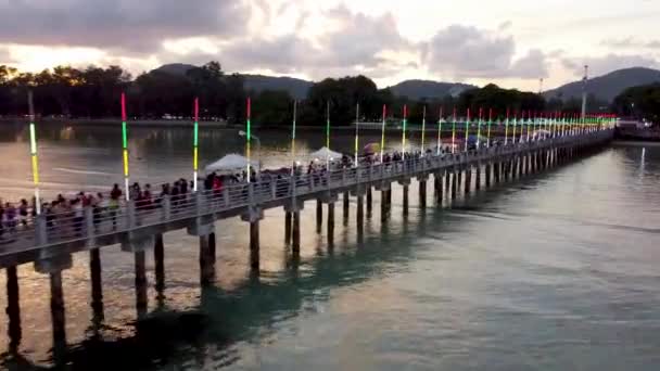 Asian Fair Pier People Walk Pier Fair South Phuket Evening — Stock ...