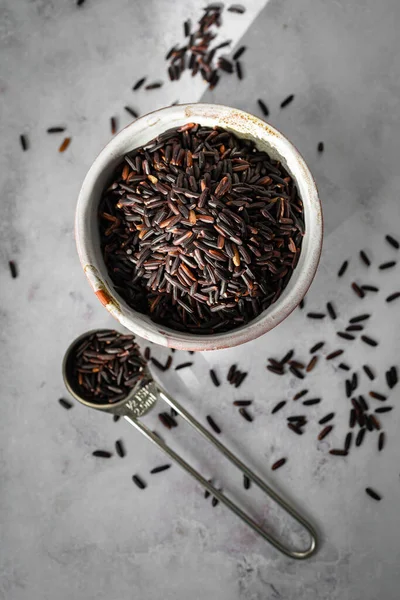 Black rice, also known as purple rice or forbidden rice. Organic ...