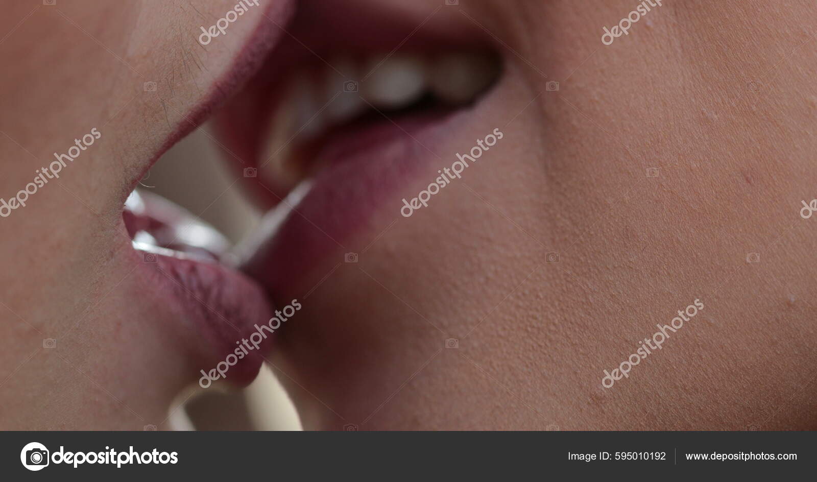 Extreme Closeup Lesbian Lgbt French Kiss — Stock Photo © zanuckcalilus #595010192