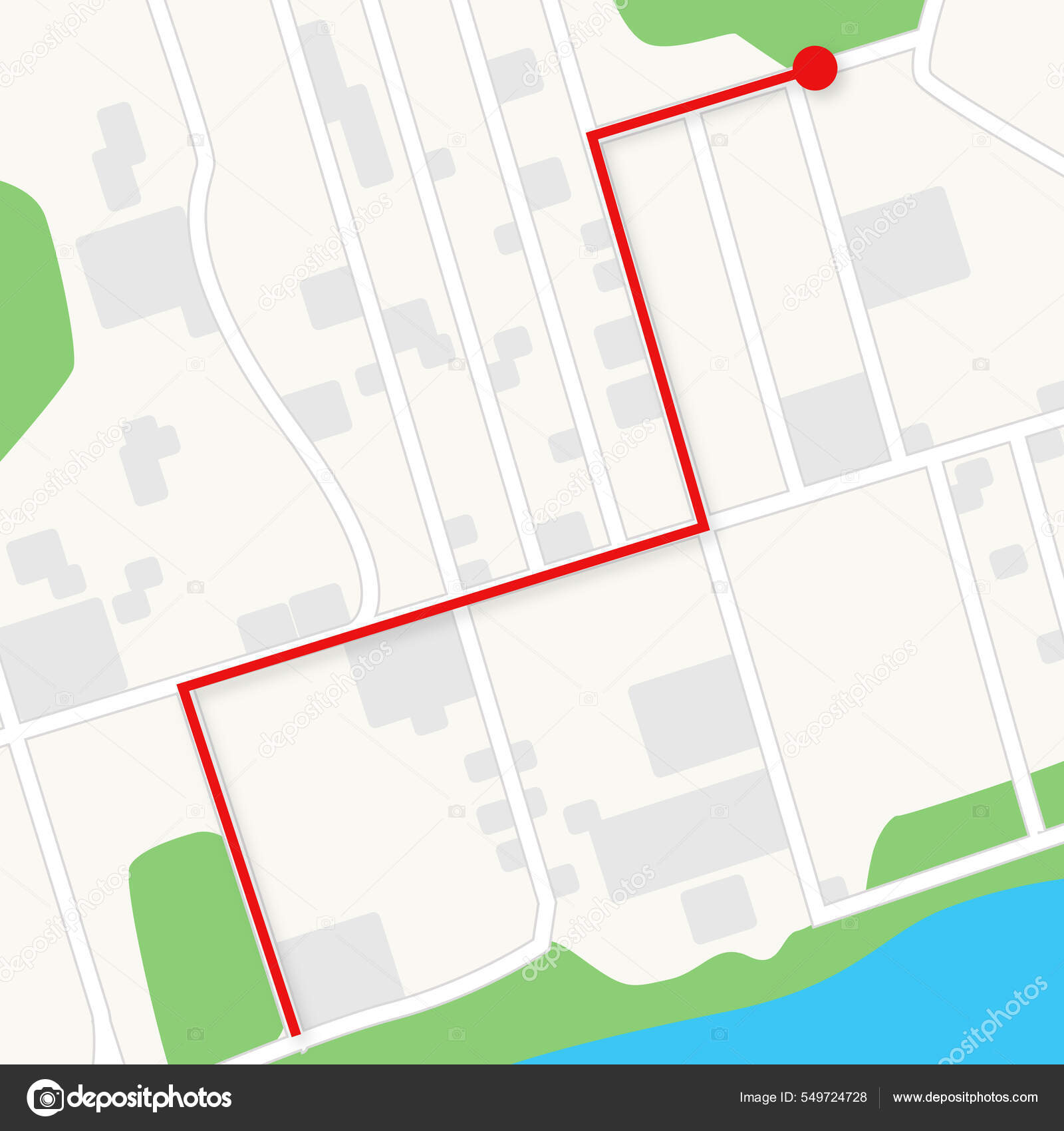 Mapping out the route. Shot of a GPS route map - ALL design on this ...