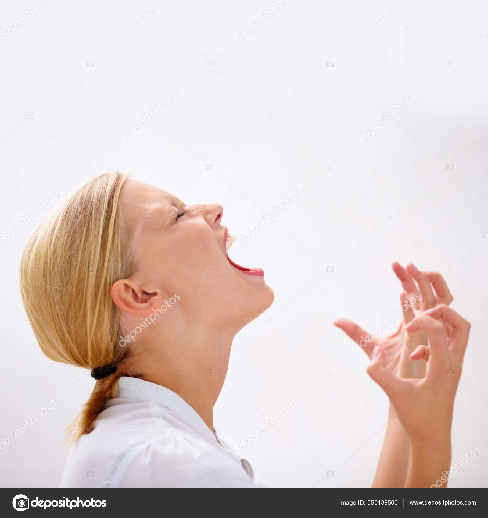 Woman Screaming Profile