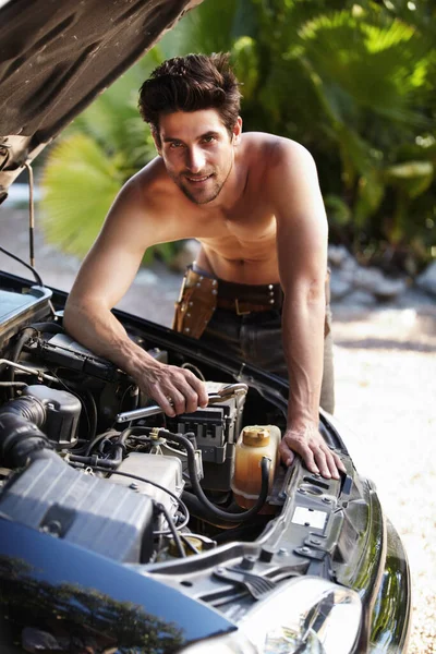Shirtless car mechanic Stock Photos, Royalty Free Shirtless car ...