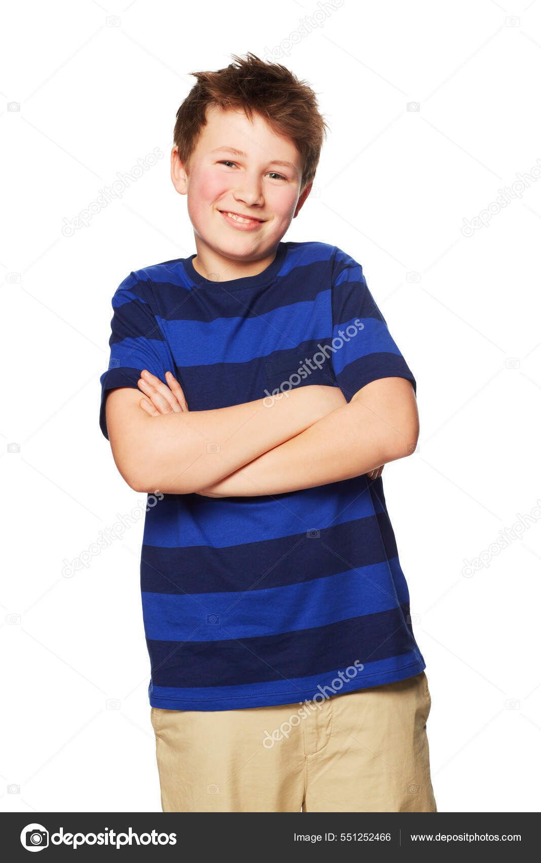 Hes a confident young boy. Portrait of a young boy standing with his ...