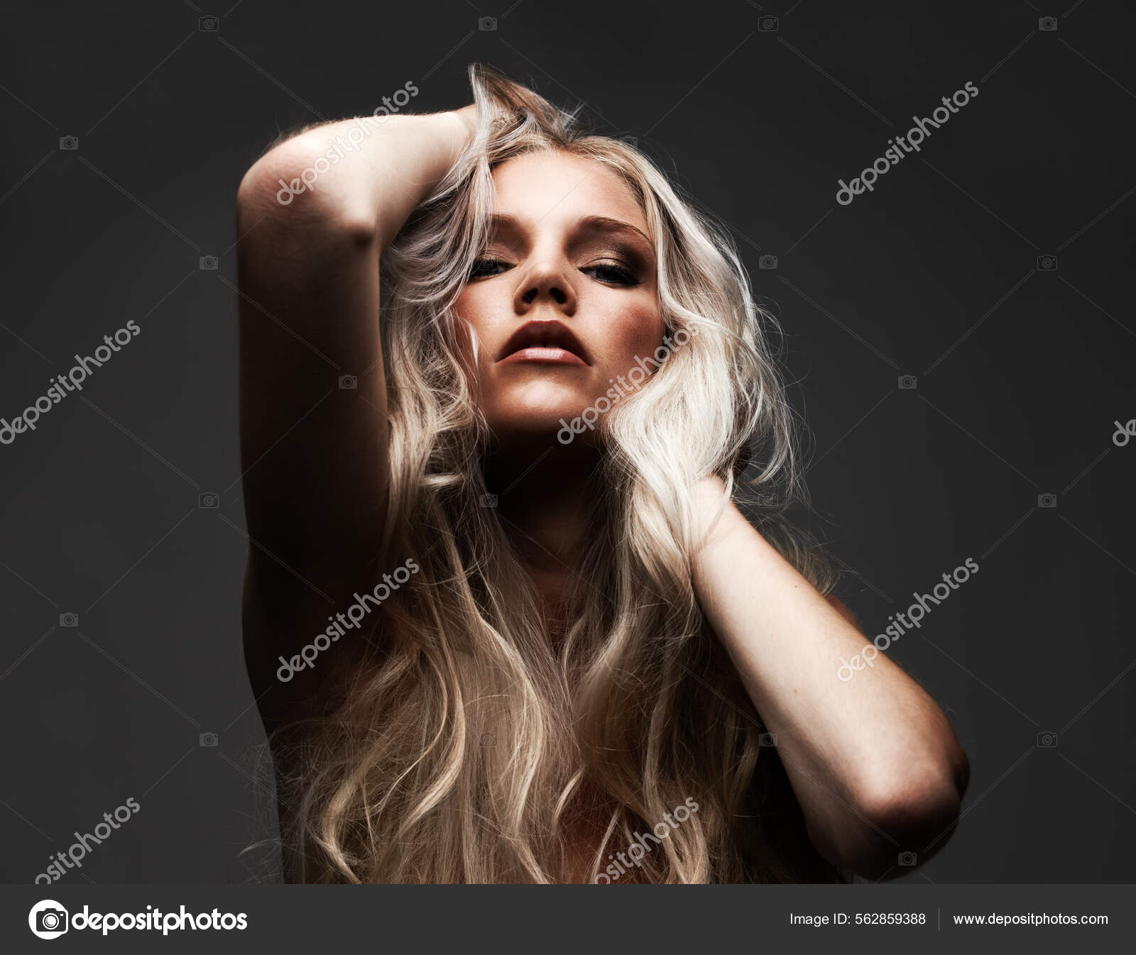 Sensually seductive. Portrait of a beautiful young woman in the studio ... Sensually seductive. Portrait of a beautiful young woman in the studio ...
