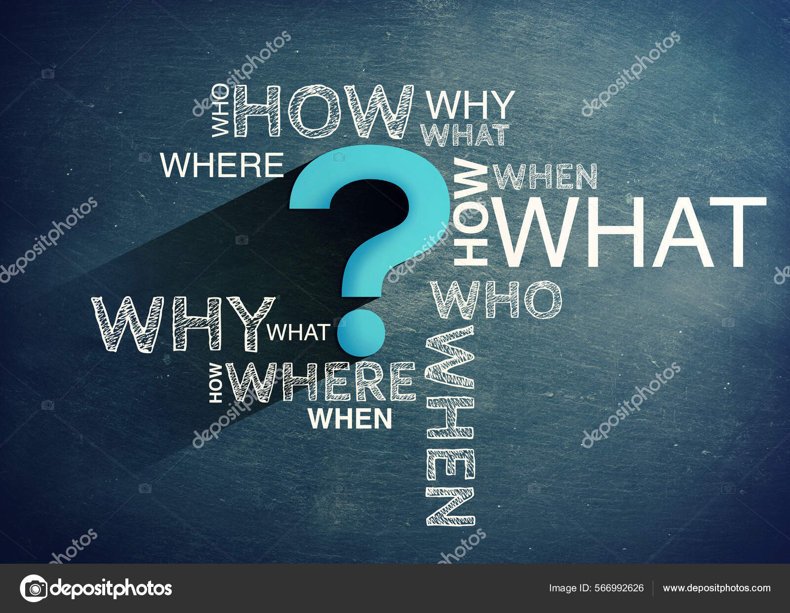 Todos tenemos preguntas. Una ilustración gráfica de las preguntas ...