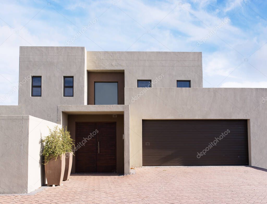 Tiro de una casa moderna en los suburbios - Los diseños de la casa que ...