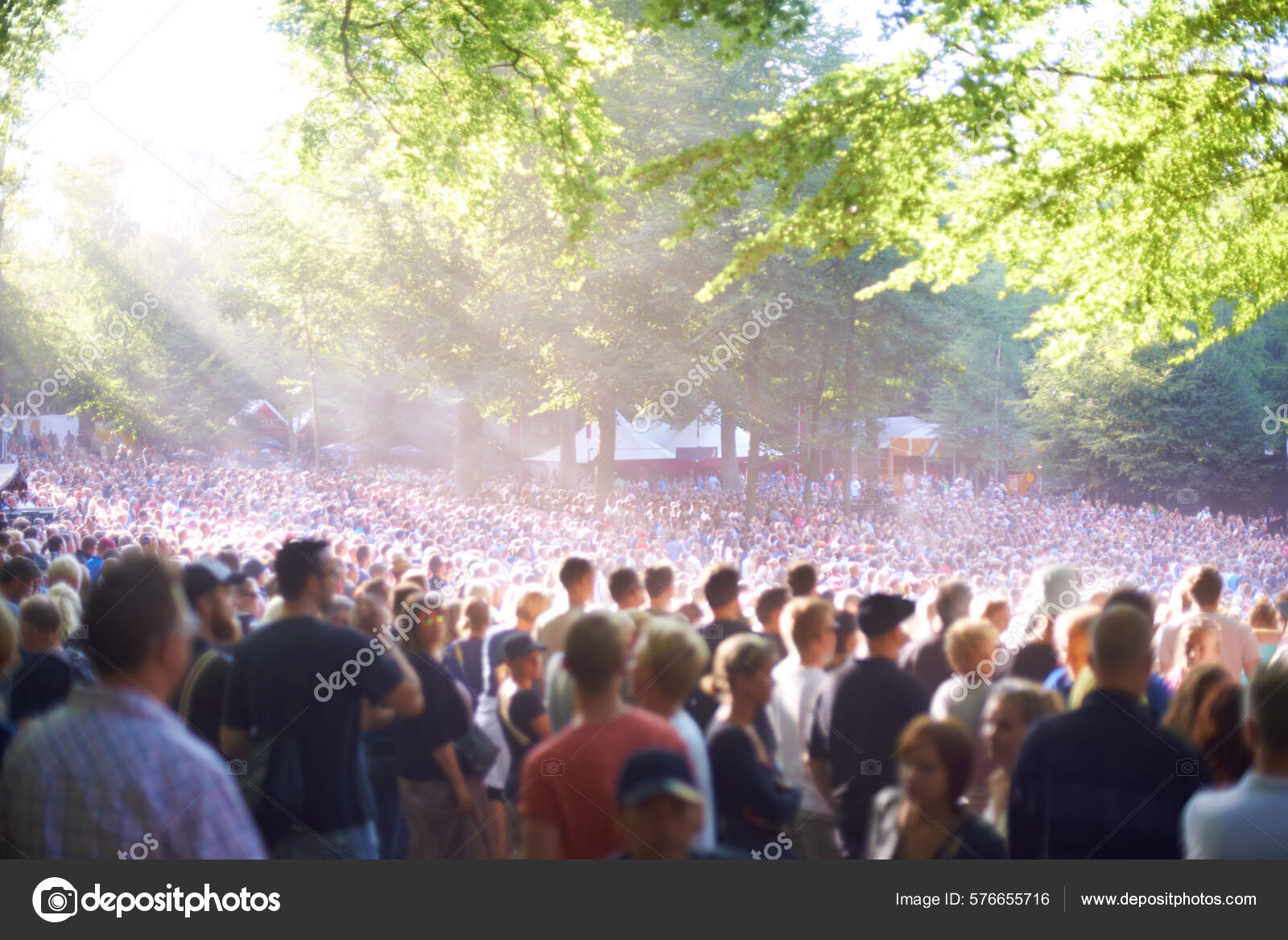 Huge Concert Crowd Stage View