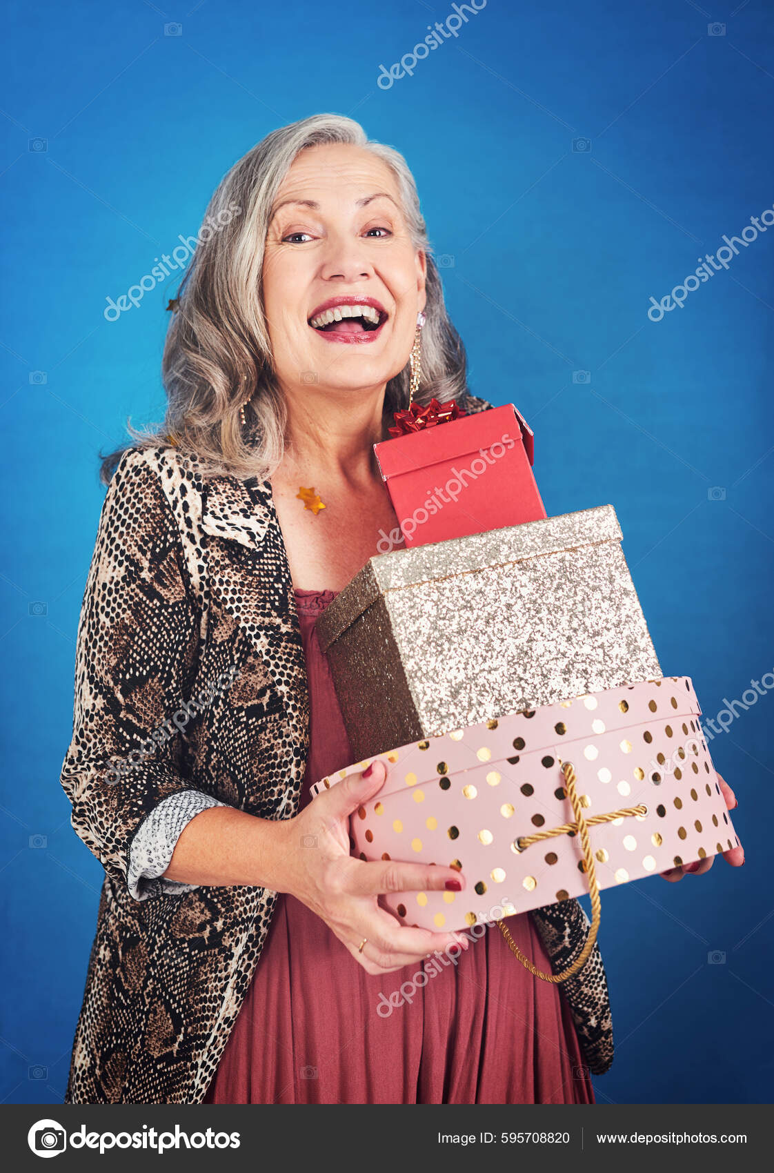 Ive Always Believed Spoiling Myself Portrait Cheerful Senior Woman ...