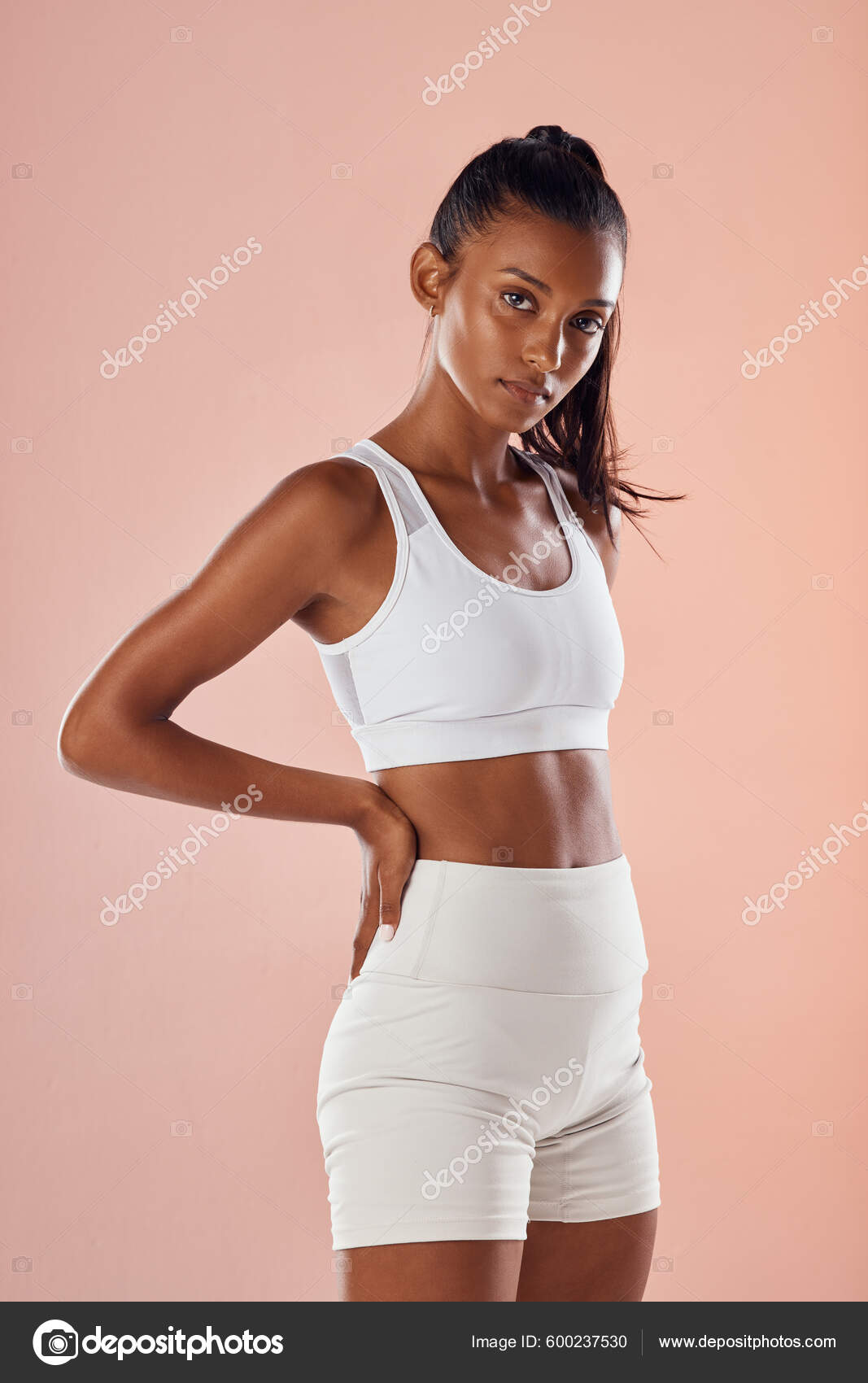 Wellness Health Fitness Tough Woman Looking Sporty Feeling Confident ...