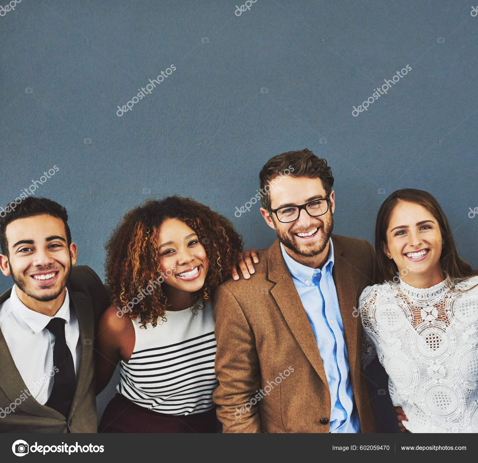 Build Each Others Strengths Studio Portrait Group Businesspeople ...