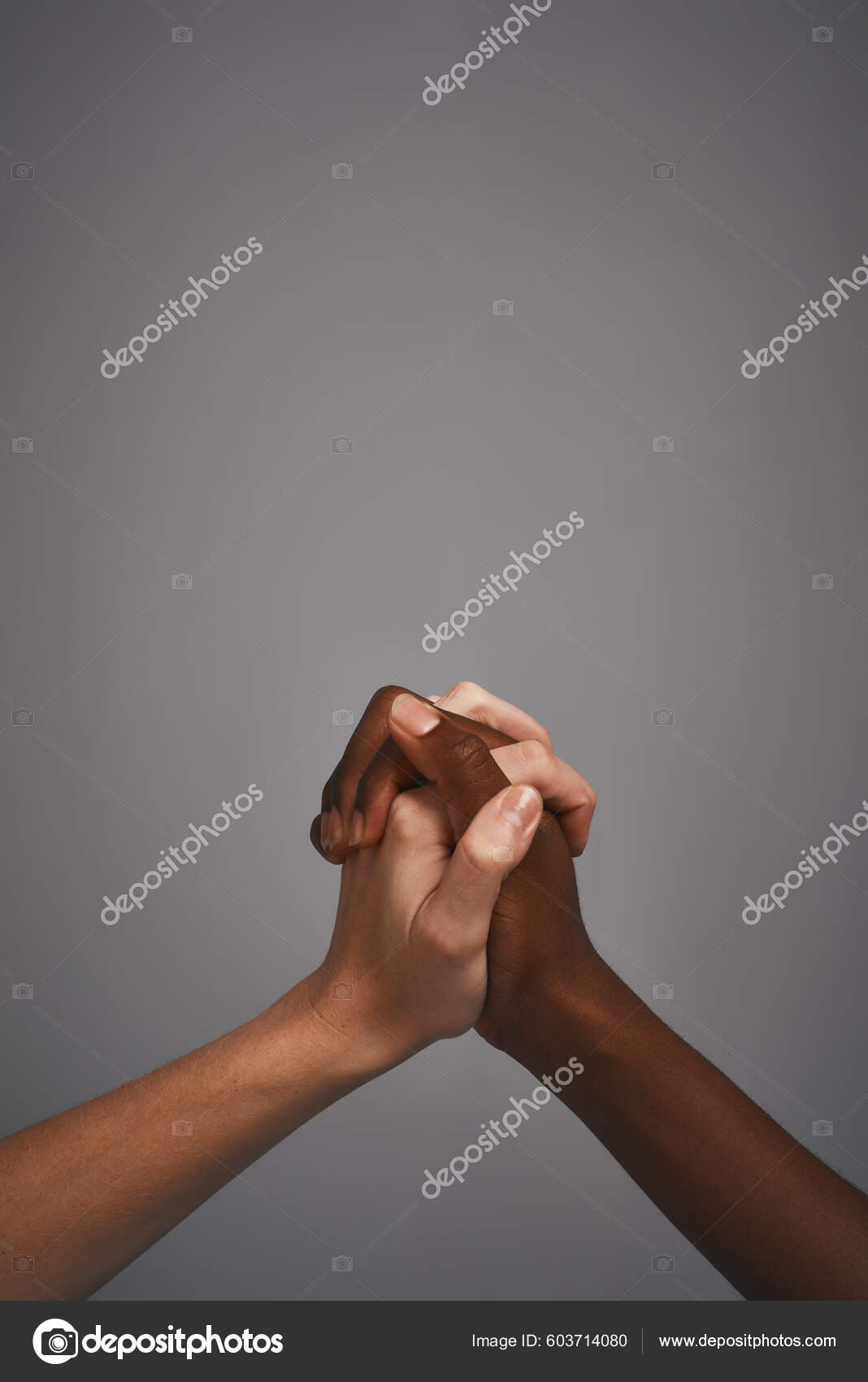 Friendship Can Cross Any Barrier Studio Shot Unidentifiable Hands ...
