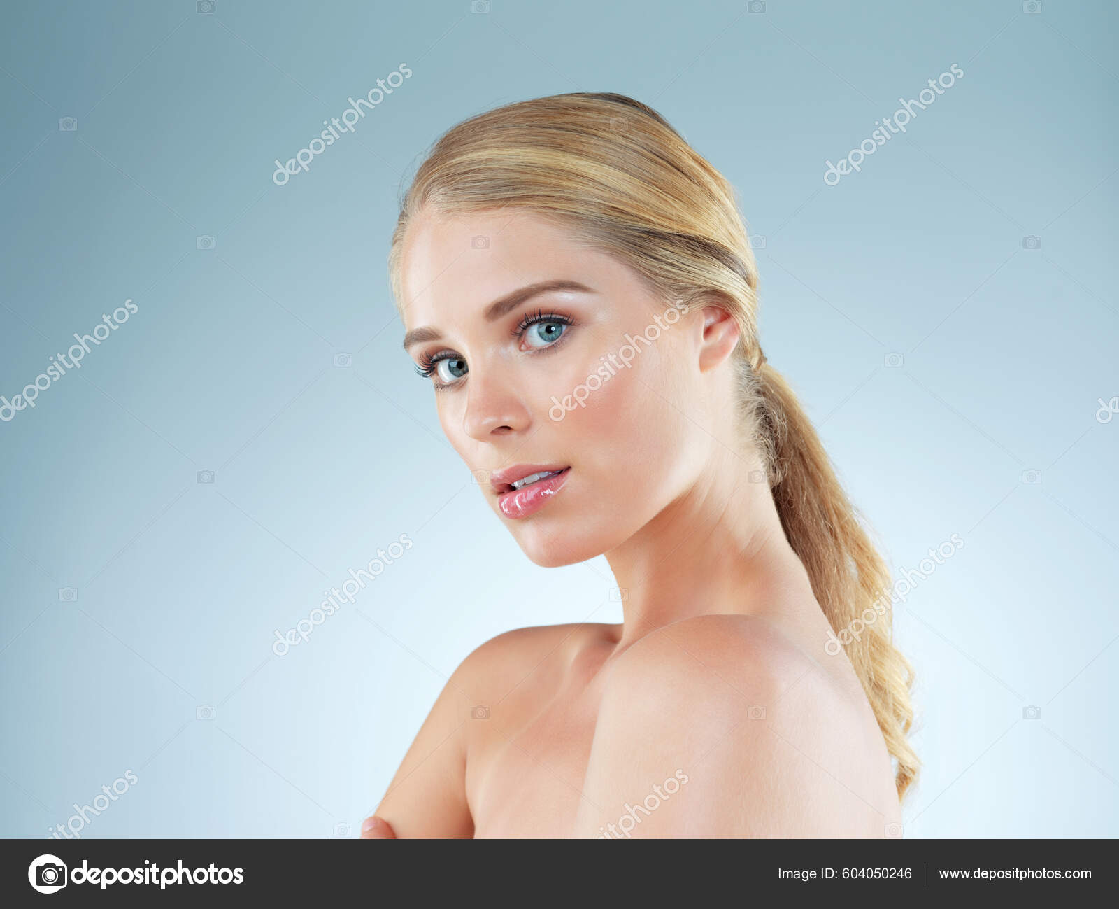 Her Beauty Undeniable Studio Portrait Beautiful Young Blonde Woman ...