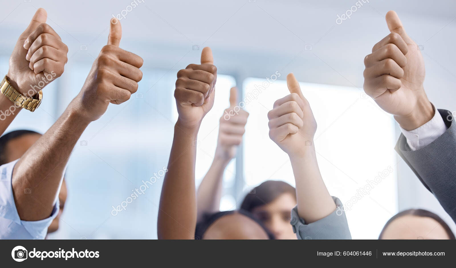 Diversity Hands Thumbs Business People Together Success Support Goal Office — Stock Photo ...