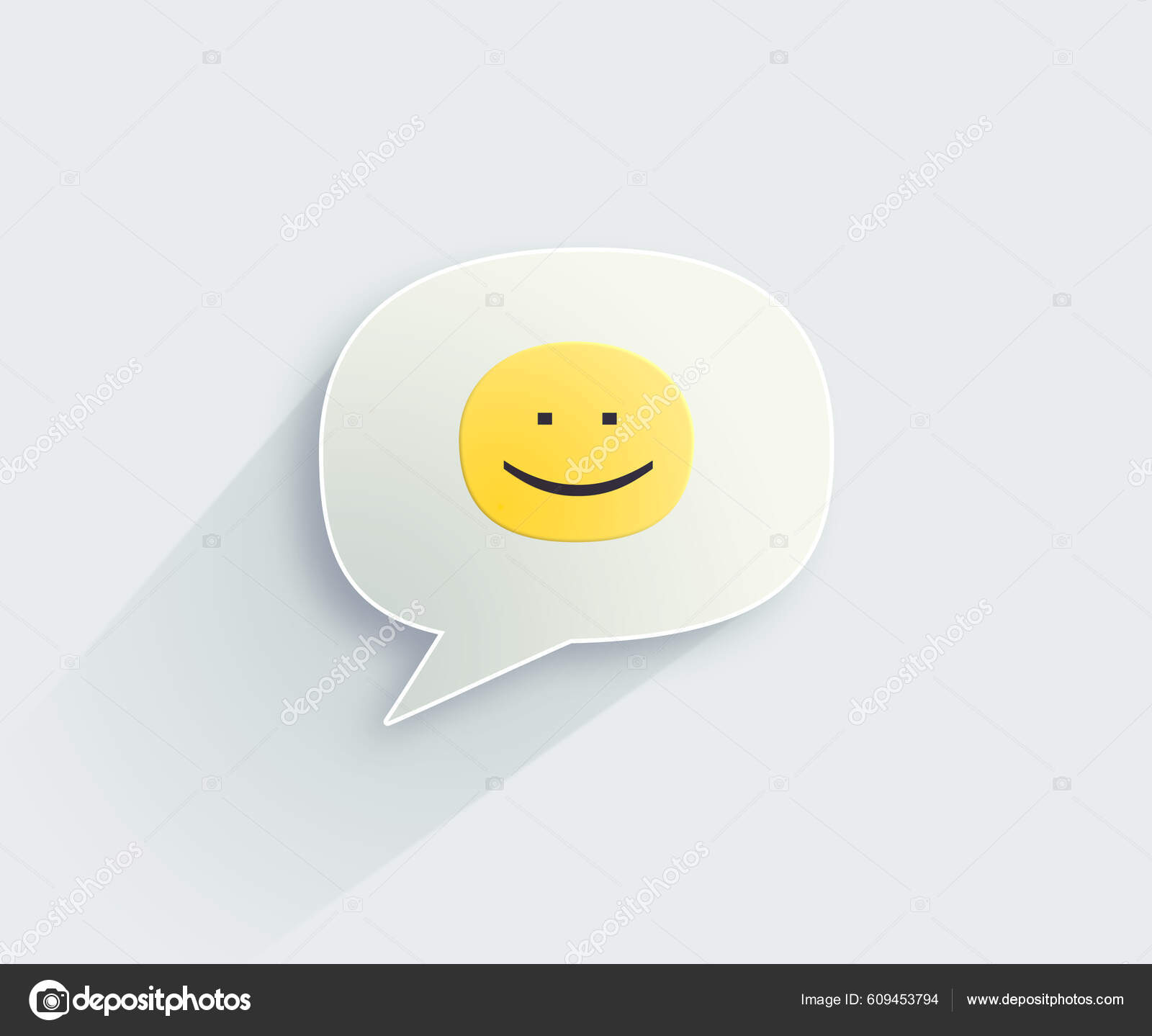 Smiley Face Thought Bubble