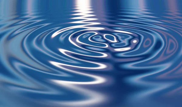 3D liquid ripples or VFX blue shiny waves substance with a metallic ...