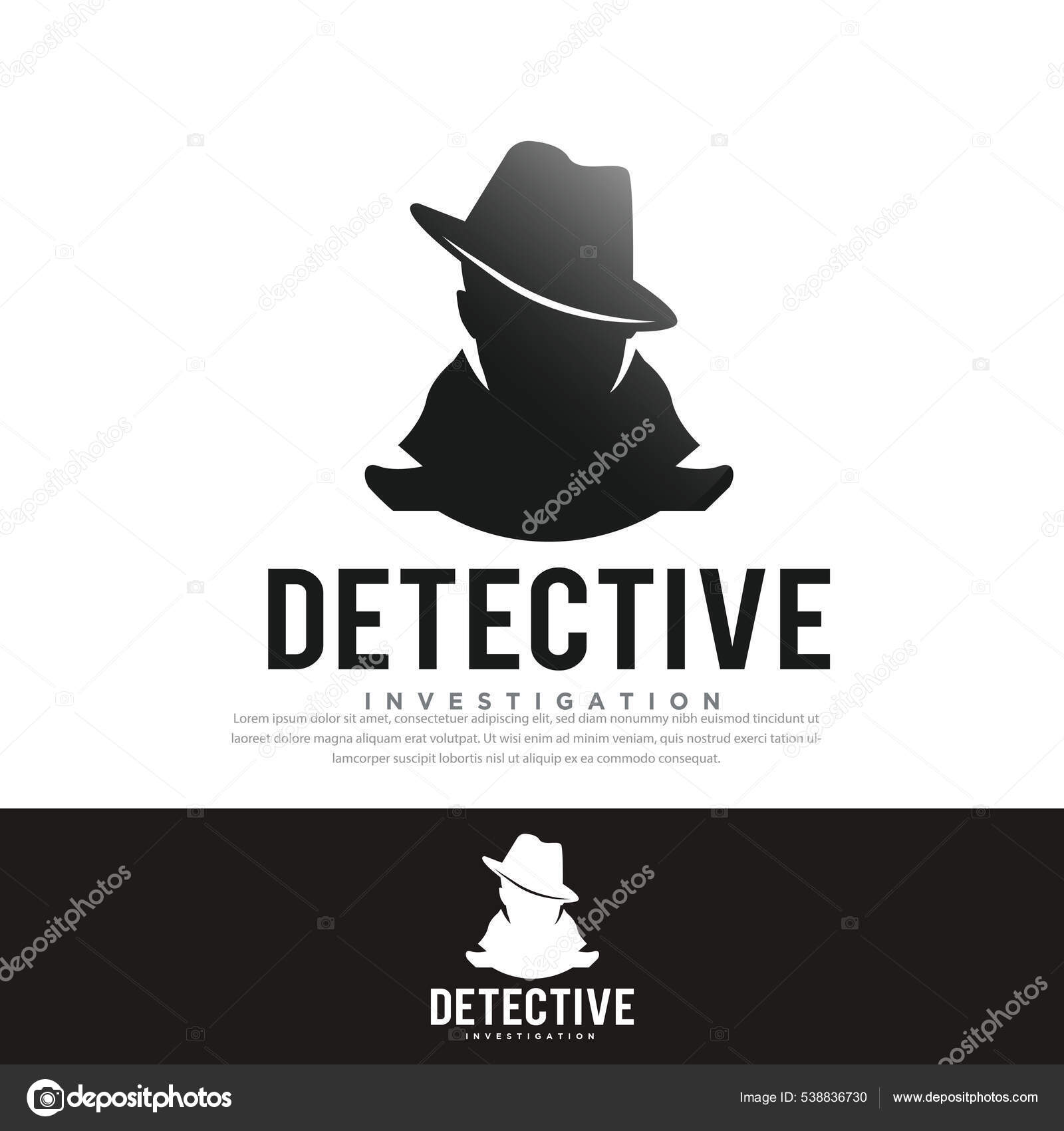 Detective Template Logo Investigation Concept Criminal Illustration ...