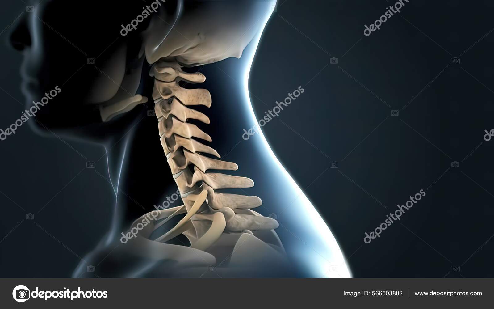 Lumbar Spine Refers Lower Back Spine Curves Inward Abdomen Illustration ...
