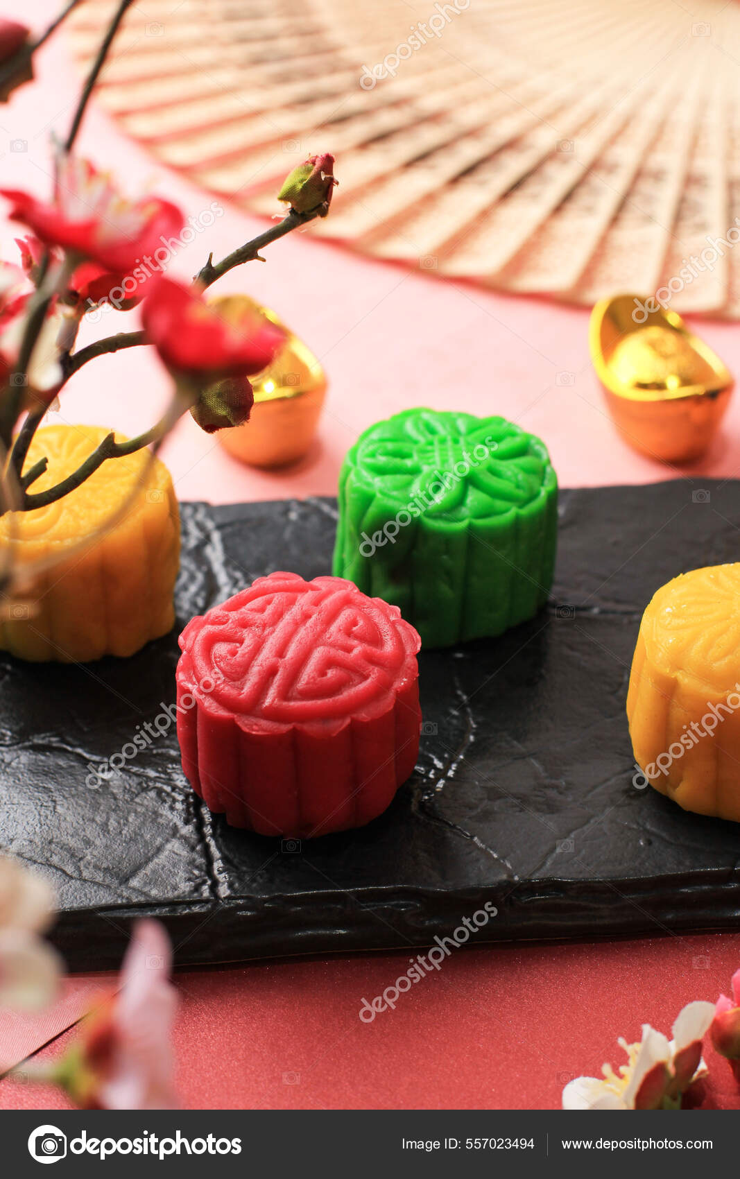 Red Snowskin Moon Cake New Variation Mooncake Mochi Dough Filled ...