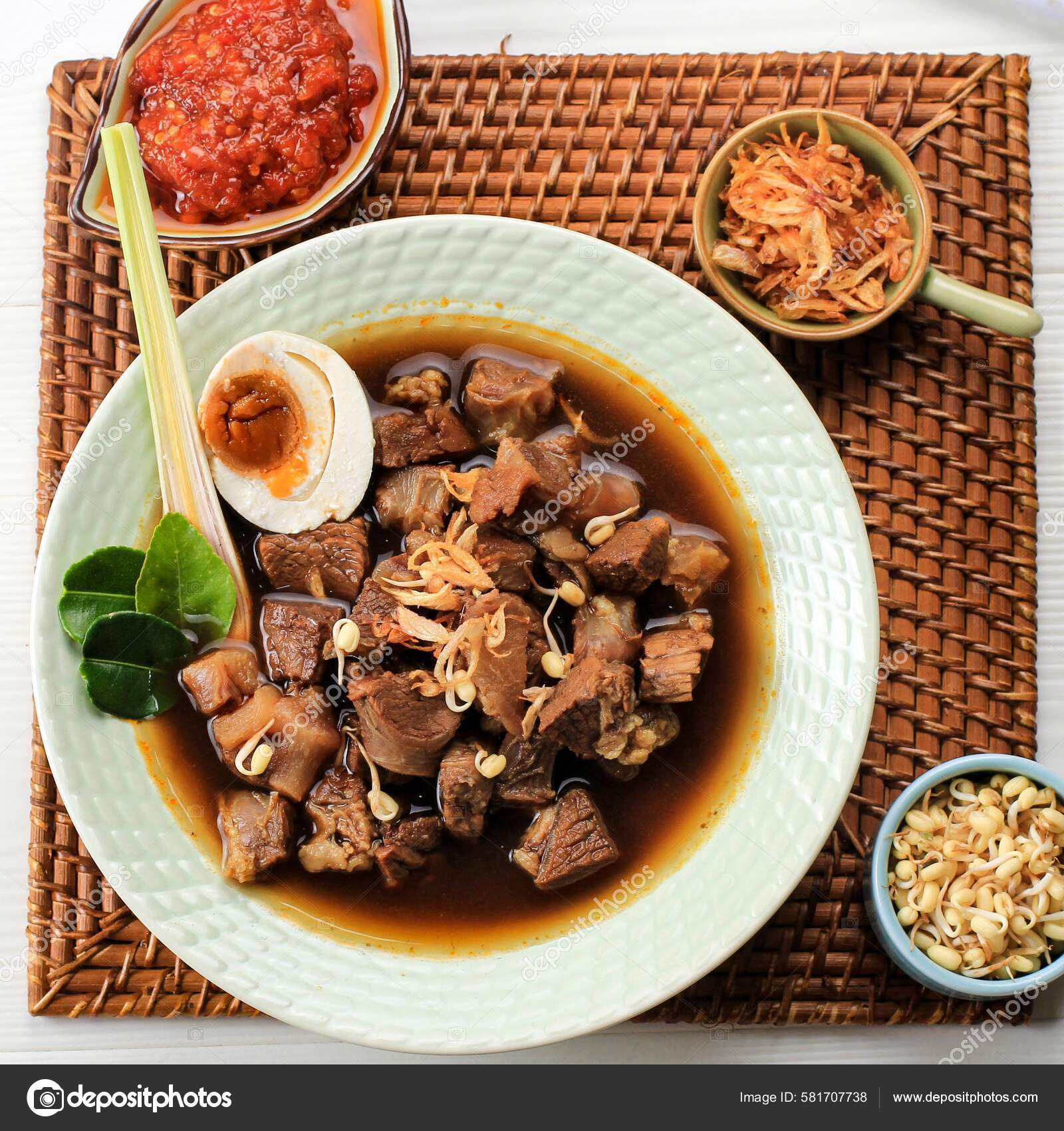 Rawon Traditional Indonesian Beef Black Soup Culinary Stock Photo by ...