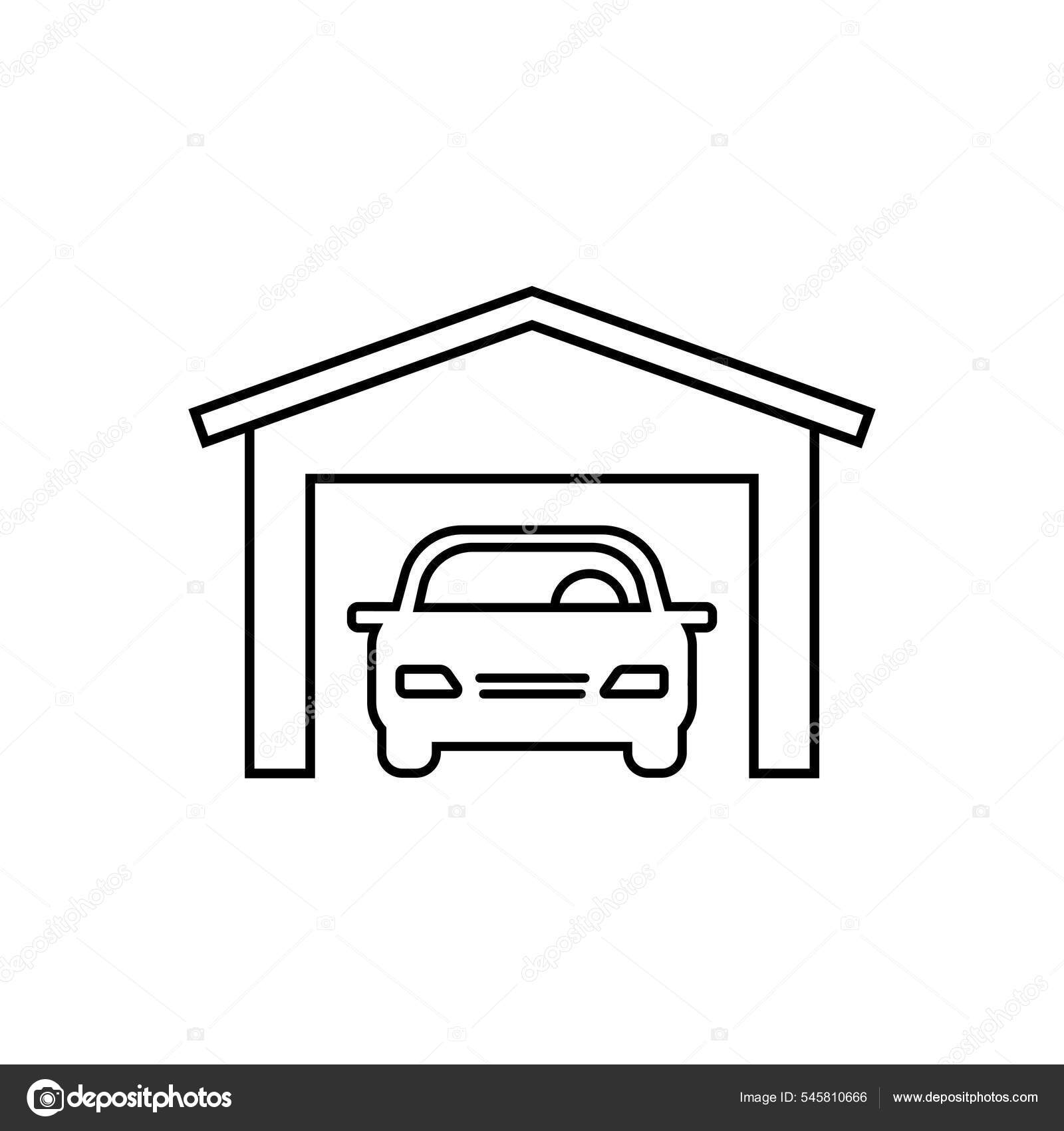 Garage Clipart Black And White Cars And Garage Clip Art Set Etsy