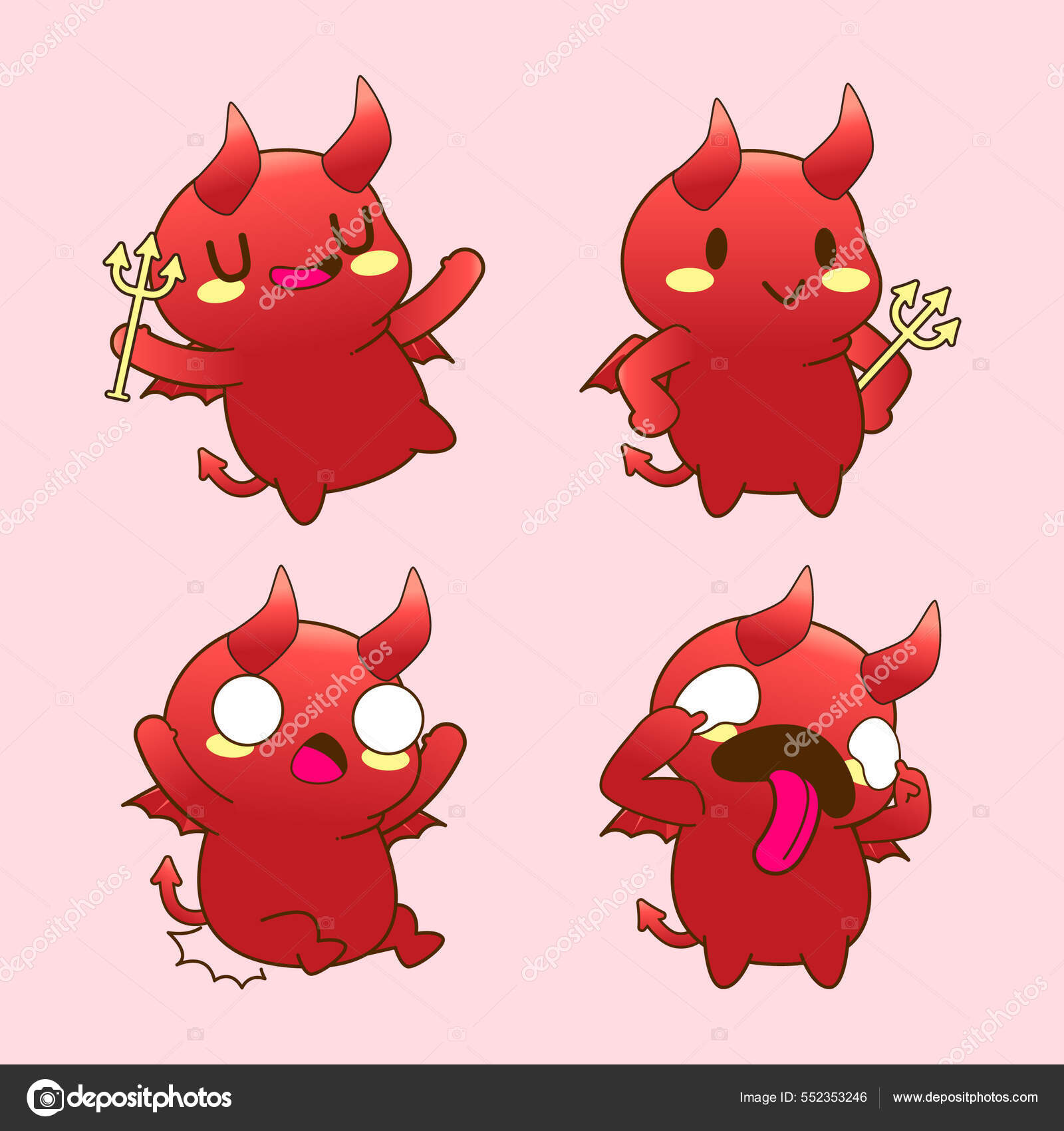 Cute Baby Devil Drawing